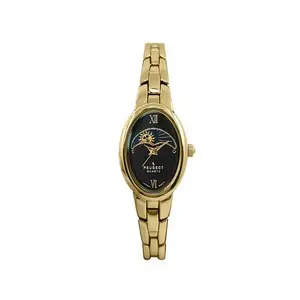 PEUGEOT Peugeot Sun Moon Oval Link Bracelet Watch Black