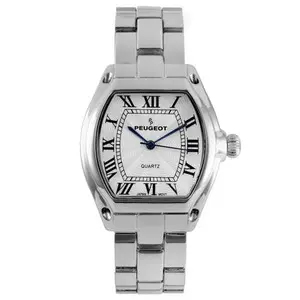 PEUGEOT Status Roman Numeral Barrel Bracelet Watch- 36x33mm - Silver