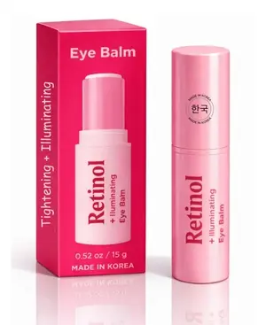 LOVERY Retinol Tightening + Illuminating Eye Balm Korean Skincare Anti-aging Stick - Pink