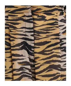 Pinko Barrel Fit Animal-print Pants