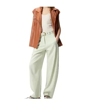 Pinko Belted Biker-style Leather Vest