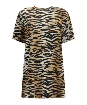 Pinko Tiger Print Knitted Top