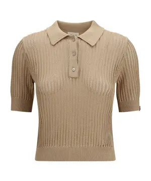 Jacob Cohen Openwork Knit Polo Top