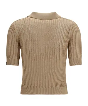Jacob Cohen Openwork Knit Polo Top