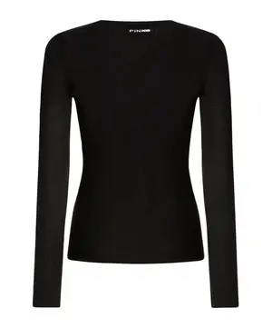 Pinko Bustier-detail V-neck Sweater
