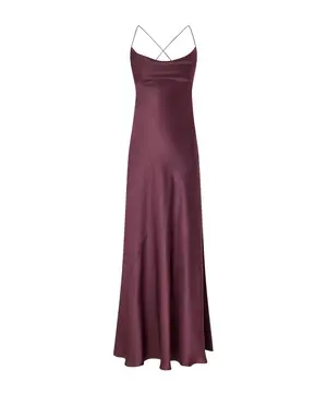 Pinko Farro Satin Slip Dress - Red