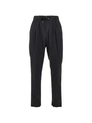 Herno Drawstring-waist Tapered Trousers For - Nero
