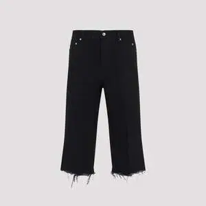 Rick Owens Bolan Cutoff Cotton Jeans - Black
