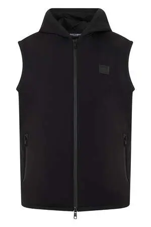 Dolce & Gabbana Sleeveless Hooded Zip-front Vest