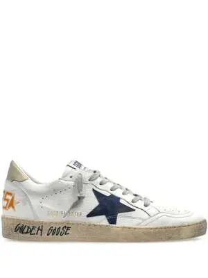 GOLDEN GOOSE Ballstar Nappa Leather Toe And Suede Spur Sneakers For - Whiteblue