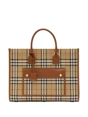 Burberry Ll Md Freya Tote Handbag - Briarbrown