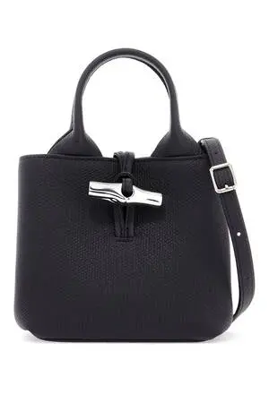 Longchamp Woven-handle Handbag - Black
