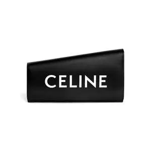 Celine Asymmetric Clutch Pouch With Logo