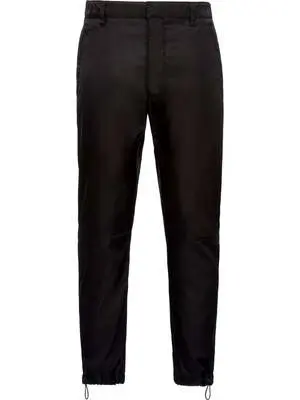 Prada Recycled Polyamide Trousers For - Nero