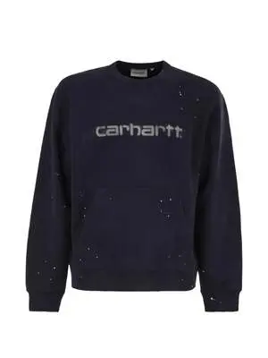 Carhartt Work In Progress Organic Cotton Painter Crewneck Sweatshirt - Navy