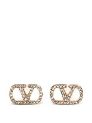 Valentino Garavani Vlogo Signature Crystal-embellished Drop Earrings