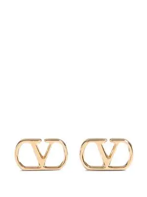 Valentino Garavani Vlogo Signature Metal Drop Earrings - Oro