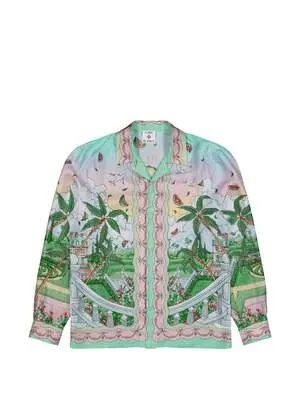 Casablanca Cuban Collar Long Sleeve Shirt - Stnladuree