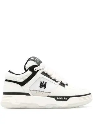 Amiri Leather And Cotton Low Top Sneakers