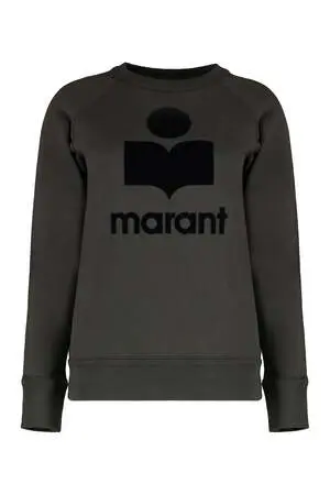 MARANT ETOILE Velvet-effect Logo Sweatshirt