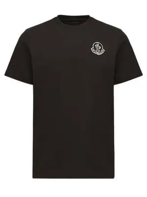 Moncler Cotton Short Sleeve T-shirt - Black
