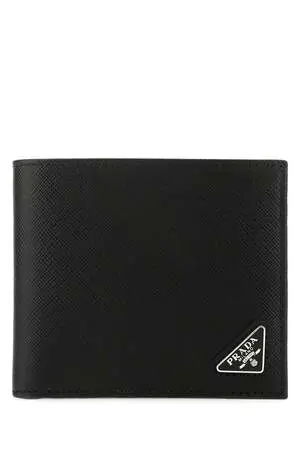 Prada Horizontal Leather Pouch - Nero