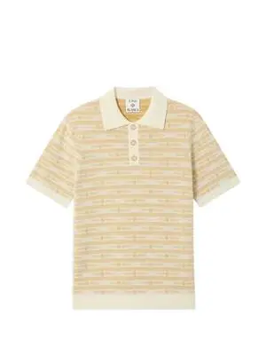 Casablanca Logo-print Wool Polo Shirt - Beige