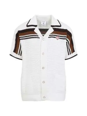 Casablanca Crochet Short Sleeve Shirt