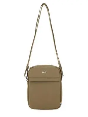 BOSS Leather Reporter Handbag - Brown