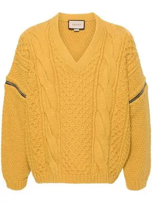 Gucci Pullover Knitwear With Zip Detail