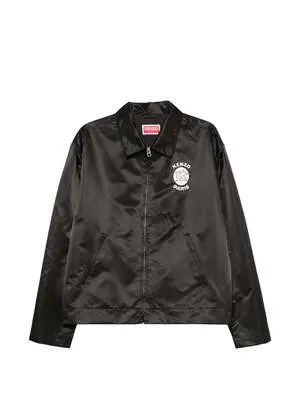 Kenzo Inspired Polyamide Coach Jacket - Black