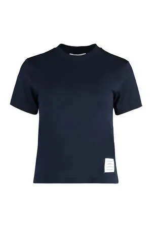 Thom Browne Asymmetrical Hem Cotton T-shirt - Blue