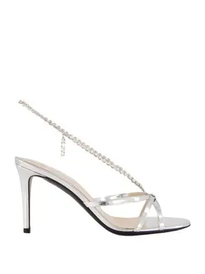 Gucci 85mm Stiletto Heel Sandals With Chain Detail