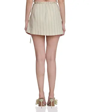 Avec Les Filles Gingham Pleated Wrap Skort