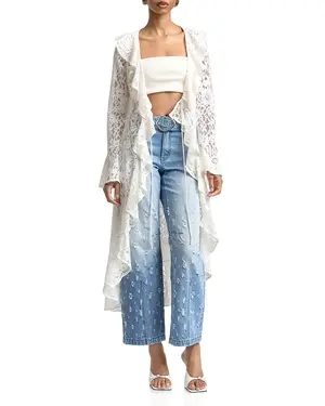 Avec Les Filles Lace Cascade Duster Jacket