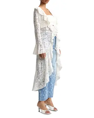 Avec Les Filles Lace Cascade Duster Jacket