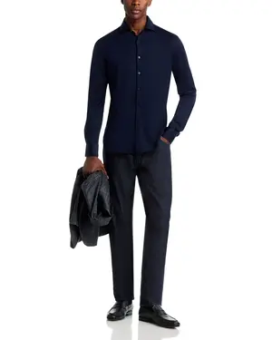 Canali Cotton & Lyocell Jersey Sportshirt