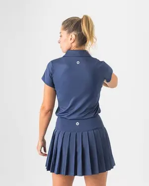 Boast 2-in-1 Pleated Skirt With Integrated Short - Navy