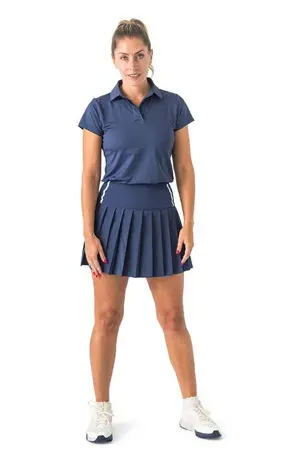 Boast 2-in-1 Pleated Skirt With Integrated Short - Navy