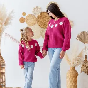 SWEET WINK Floral Applique Sweater