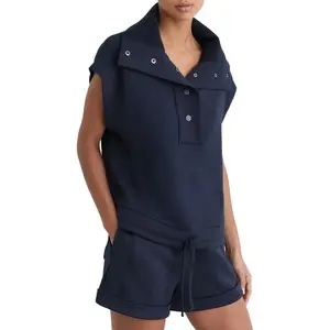 REISS Phoebe Snap Collar Top