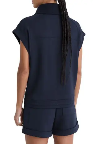REISS Phoebe Snap Collar Top
