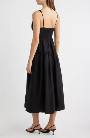 Moon River Fit & Flare Midi Dress