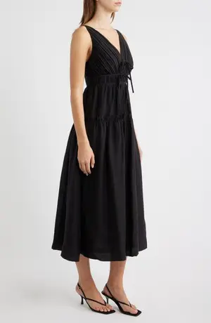 Moon River Fit & Flare Midi Dress
