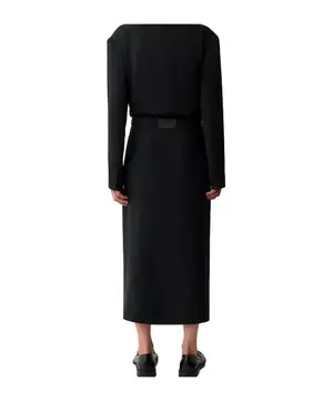 Calvin Klein Hallie Wrap Midi Skirt - Black