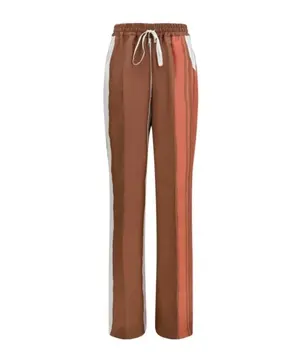 Kiton Striped Drawstring Wide-leg Pants - No