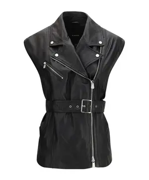 Pinko Leather Biker Vest