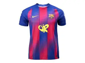Nike X Fc Barcelona X Olivia Rodrigo 25/26 Home Player's Edition Lewandowski Print Jersey - Blue/garnet