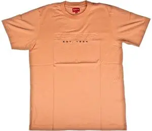 Supreme Debossed Tee Shirt - Peach