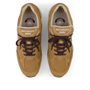 NEW BALANCE 991v1 Luxe Suede Sneakers Made In Uk - Dijon/castle Wall